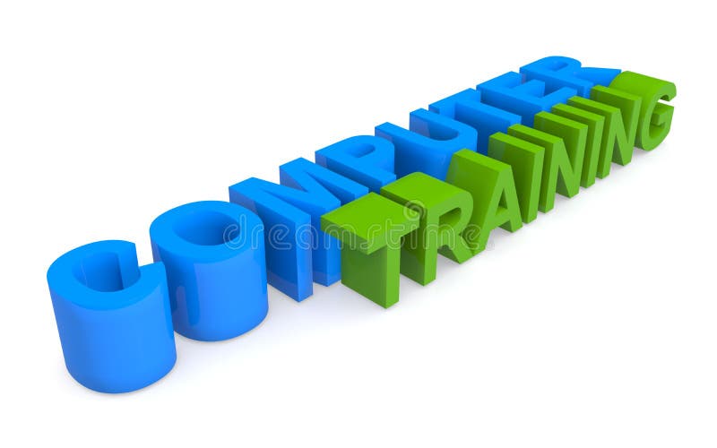 Computer Training Icon, Black Vector Sign with Editable Strokes ...