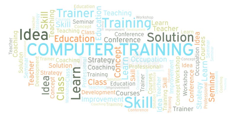 Computer Training Room Word Cloud. Stock Illustration - Illustration of ...