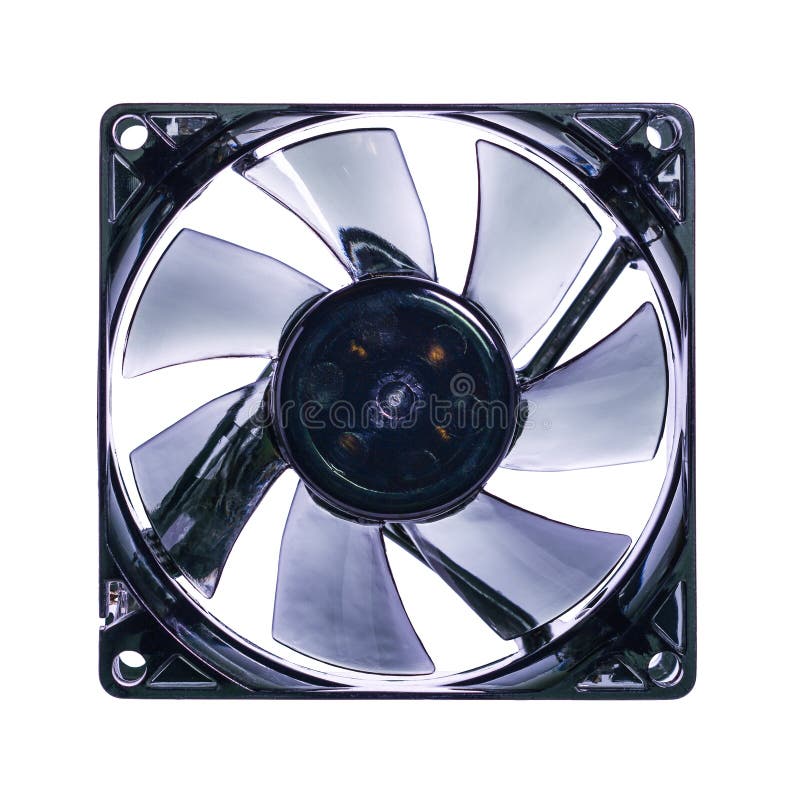 Computer Translucent Fan. Left Side View of Semitransparent Pc Cooler ...