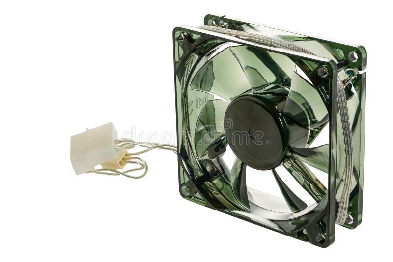Computer Translucent Fan. Front View of Semitransparent Pc Cooler with ...