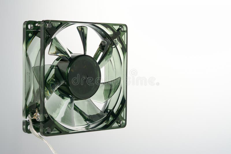 Computer Translucent Fan. Left Side View of Semitransparent Pc Cooler ...