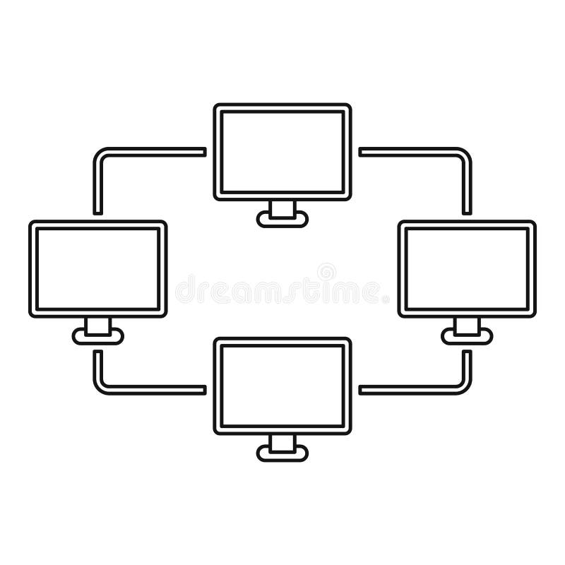 Computer Transmission Information Icon Stock Vector - Illustration of ...