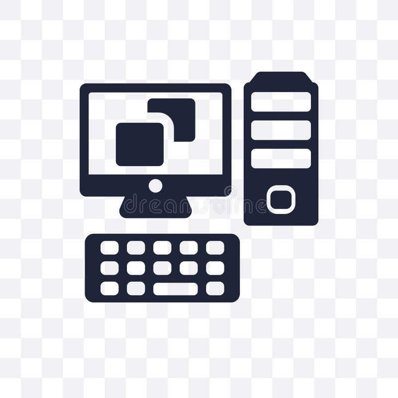 Computer Transparent Icon. Computer Symbol Design from Electronic ...