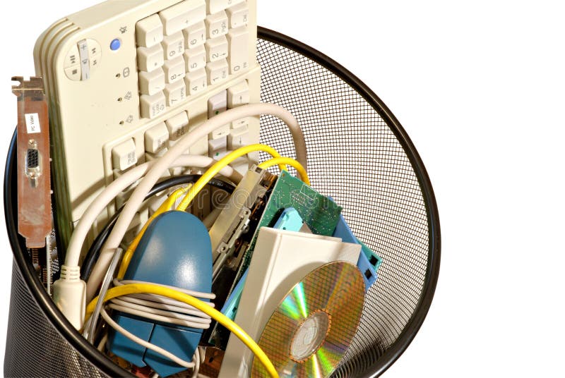 Computer Trash stock photo. Image of electronic, chrome - 5747478