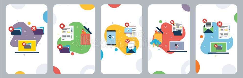 Computer, Trash Digital, Documents and Cloud Computing Icons Stock Vector - Illustration of ...