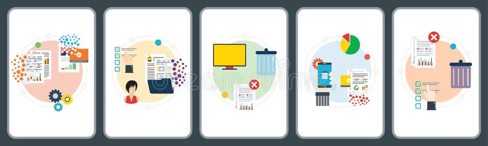 Computer, Trash Digital, Documents and Cloud Computing Icons Stock Vector - Illustration of file ...