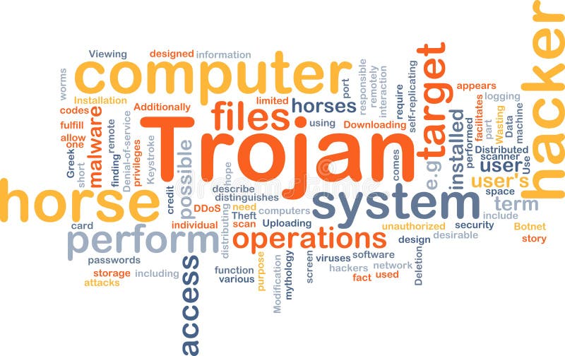 Computer Trojan Background Concept Stock Illustration - Illustration of ...