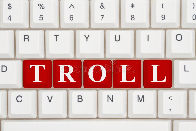 A Computer Troll on the Internet Stock Photo - Image of words, bully ...