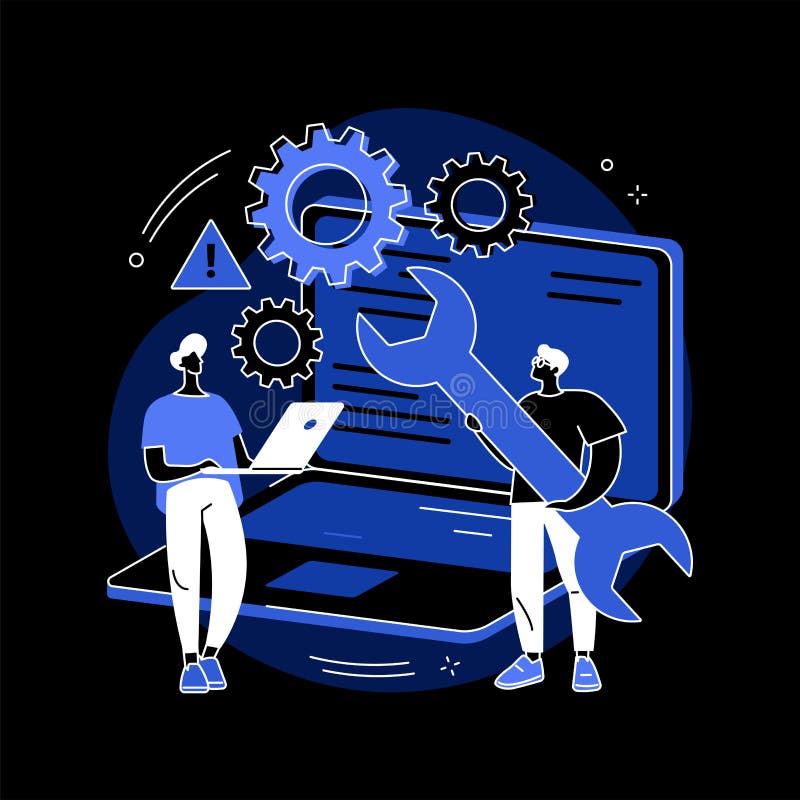Computer Troubleshooting Abstract Concept Vector Illustration. Stock ...