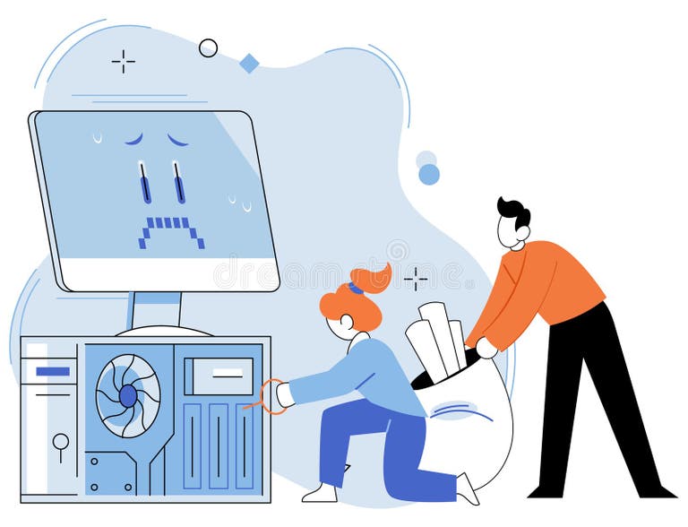 Computer Troubleshooting. Technicians Provide Technical Assistance in ...