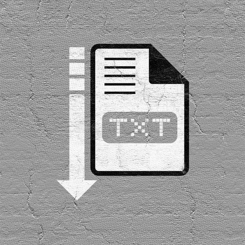 Computer txt file icon stock illustration. Illustration of format ...