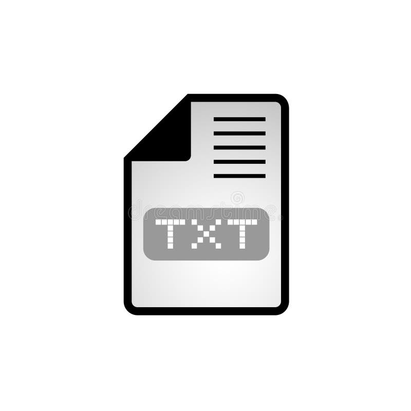 Computer txt file icon stock vector. Illustration of graphic - 78938584