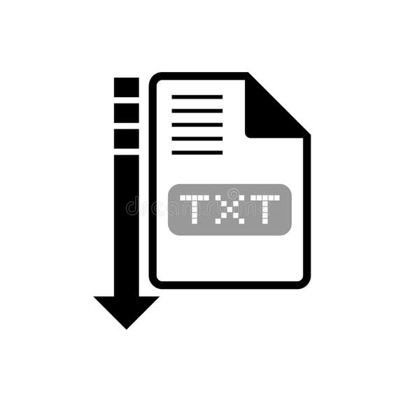 Computer txt file icon stock vector. Illustration of graphic - 81028610
