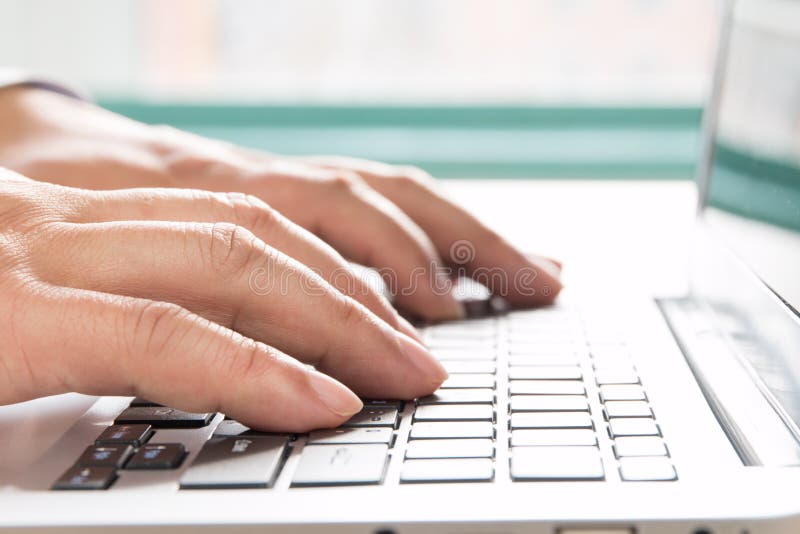 Computer typing stock image. Image of male, finger, fingers - 63248085