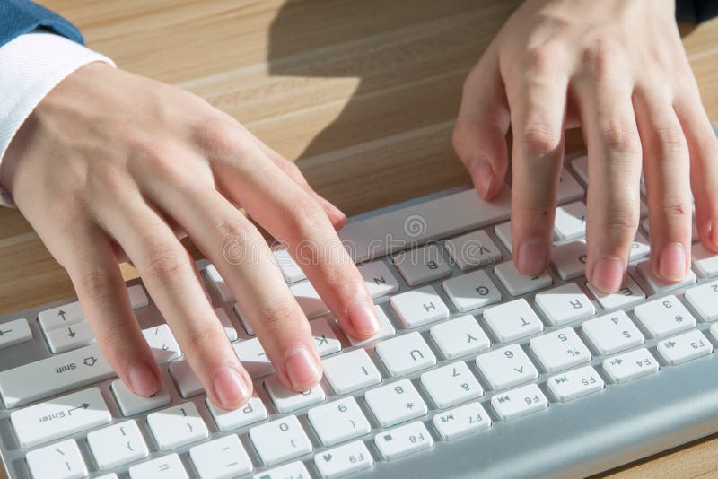 Computer typing stock photo. Image of finger, closeup - 63758008