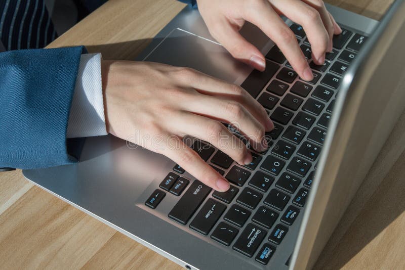 Computer typing stock image. Image of male, finger, fingers - 63248085