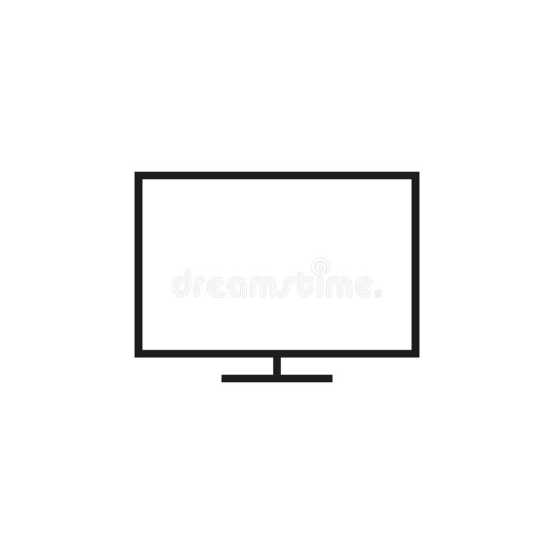 COMPUTER: Un Semplice Disegno Lineare Su Sfondo Bianco, Tecnologia E ...