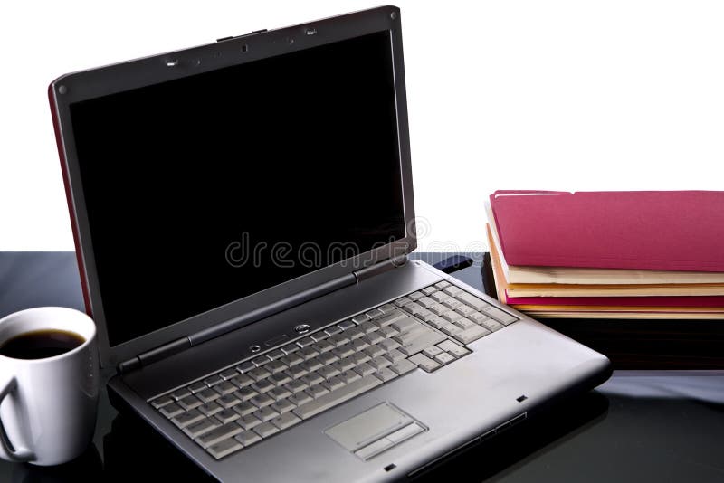 Computer und Dateien stockfoto. Bild von computer, tabelle - 31300066