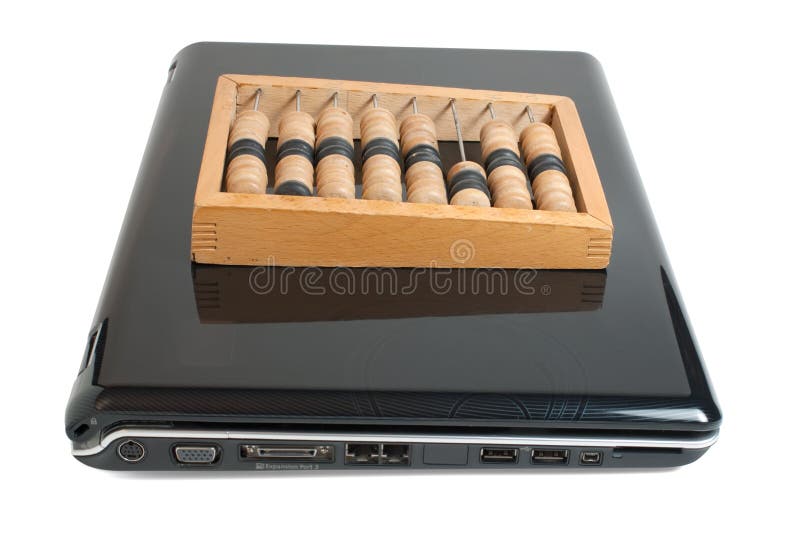 Computer Und Rechenmaschine Stockbild - Bild von nachricht ...