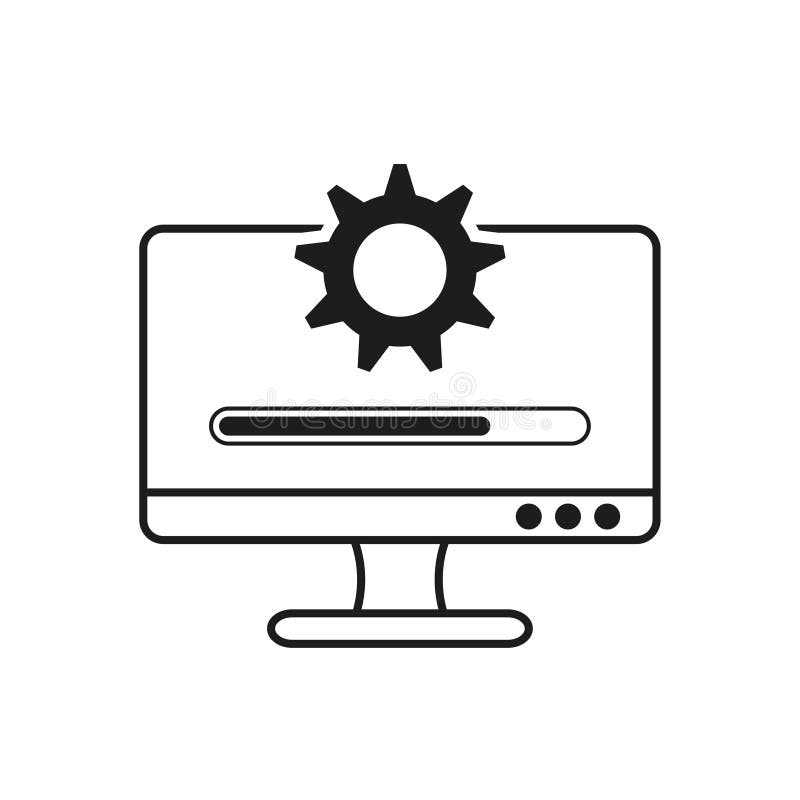 Computer Update System Icon. Vector Illustration. Stock Image Stock ...