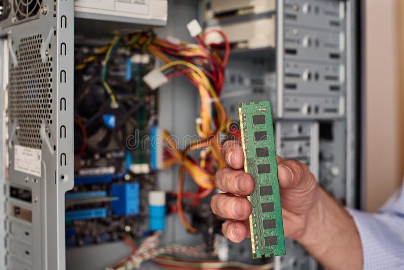 Computer upgrade process stock photo. Image of engineer - 101369848