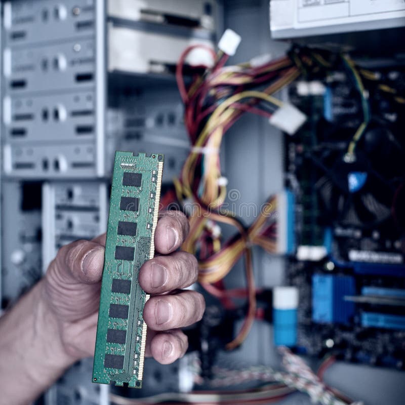 Computer upgrade process stock photo. Image of fixing - 96495276