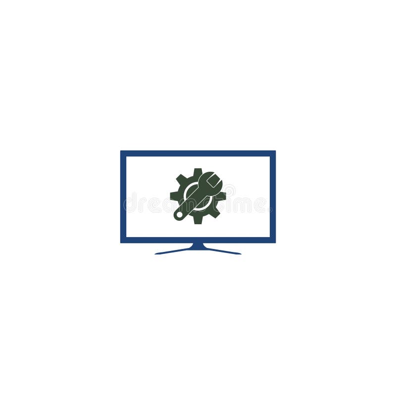 Computer Upgrade, System Update, PC Repair Icon Isolated on White ...