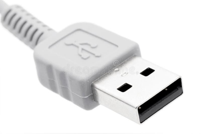 USB plug close-up stock image. Image of close, background - 208513