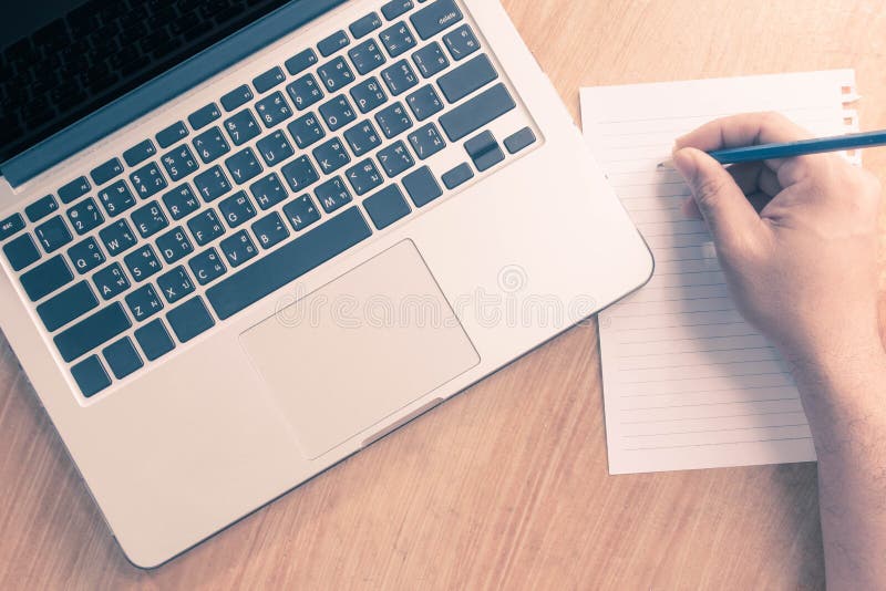 Computer Use a Working Model of Thinking. Stock Image - Image of corner ...