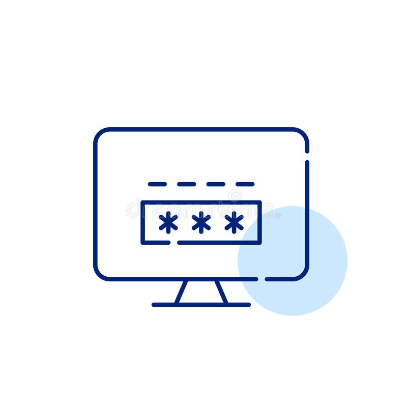 Computer User Account Login. Profile Security Stock Vector ...