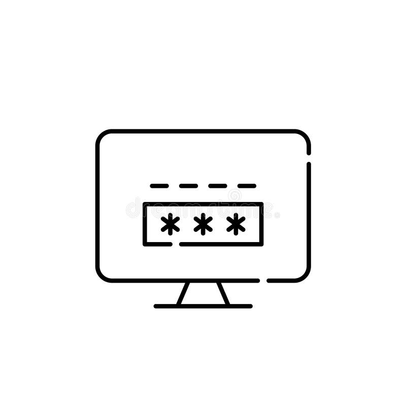 Computer User Account Login. Profile Security. Pixel Perfect Icon Stock ...