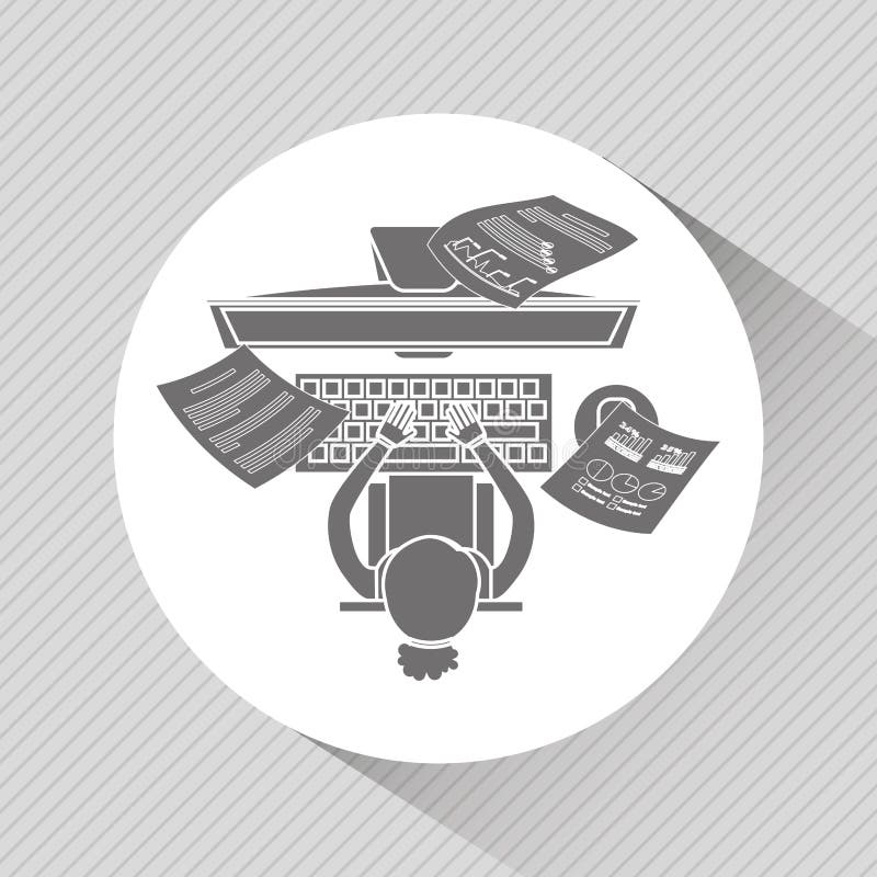 Computer user design stock illustration. Illustration of avatar - 69807304