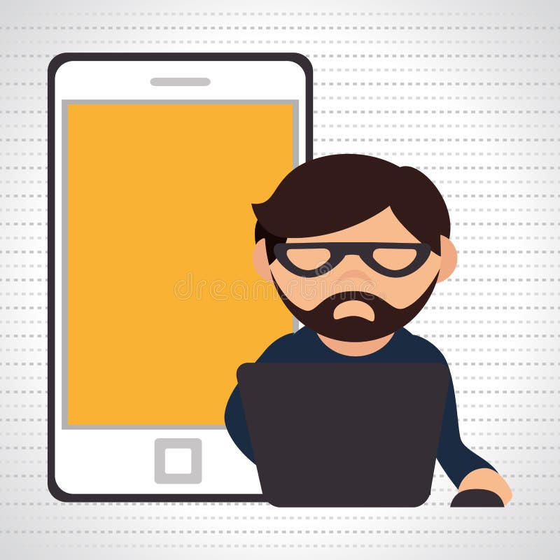 Computer user design stock illustration. Illustration of avatar - 69807304