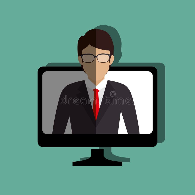 Computer user design stock illustration. Illustration of customer ...