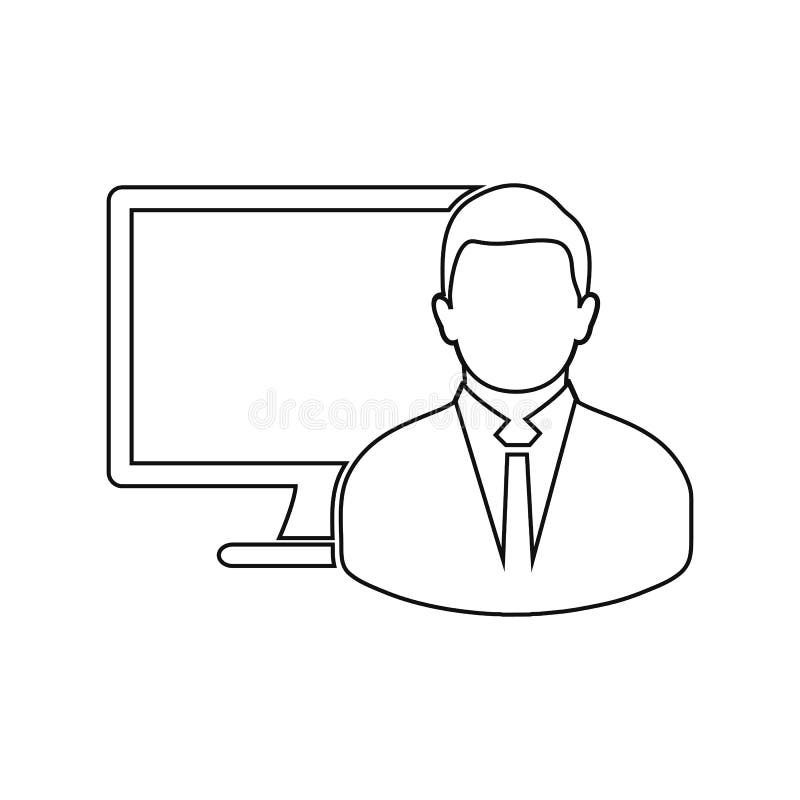 Computer User Icon. stock vector. Illustration of business - 173637602