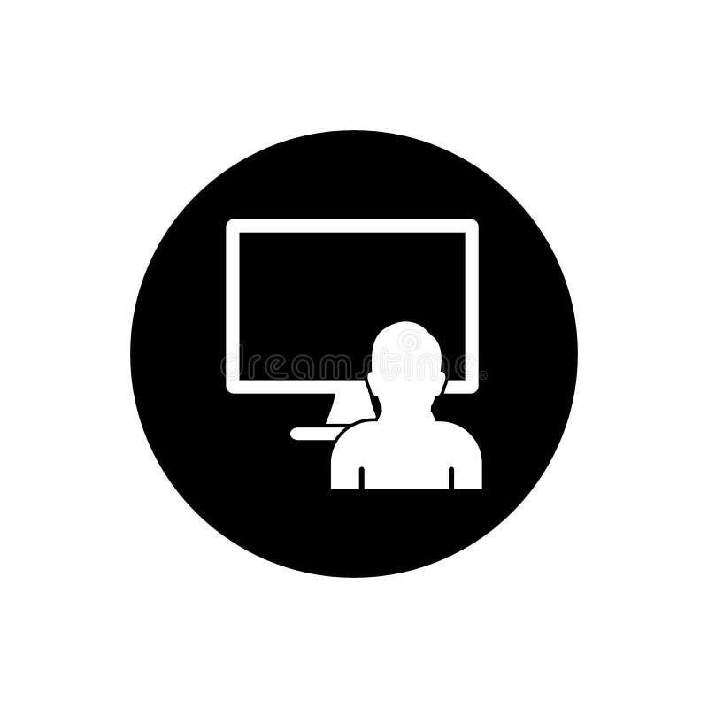 Computer user Icon. stock vector. Illustration of symbol - 225052564