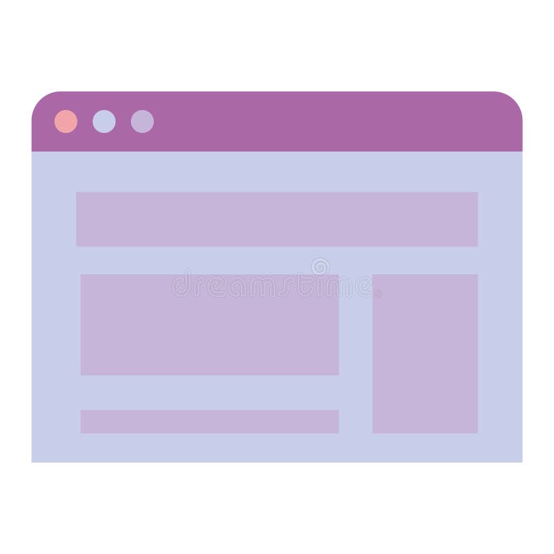 Computer User Interface Icon, Web Browser Window, Cartoon Style. Trendy ...
