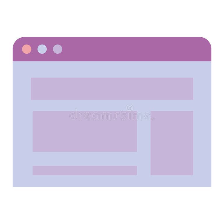 Computer User Interface Icon, Web Browser Window, Cartoon Style. Trendy ...