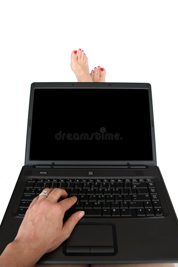 Computer User S Perspective Stock Image - Image of toes, mail: 4751507