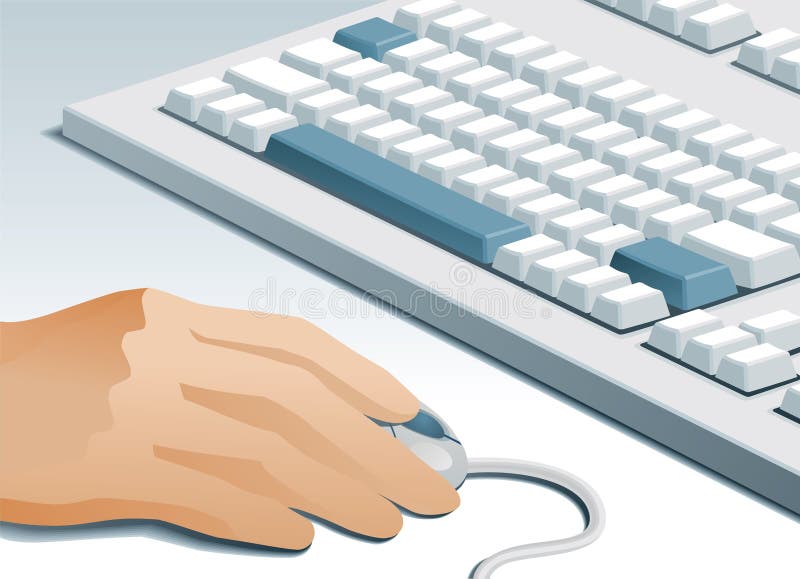 Hands Typing Keyboard stock vector. Illustration of working - 38706934