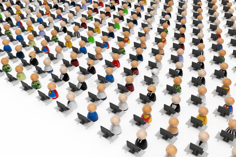 Computer Users stock illustration. Illustration of individuality - 10113307