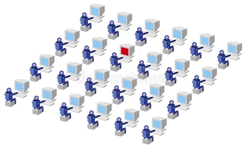 Computer Users stock illustration. Illustration of individual - 10113307