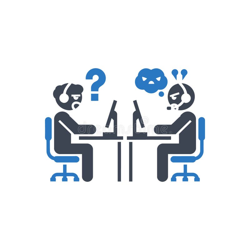 Computer Users Argument Icon Stock Vector - Illustration of conflict ...
