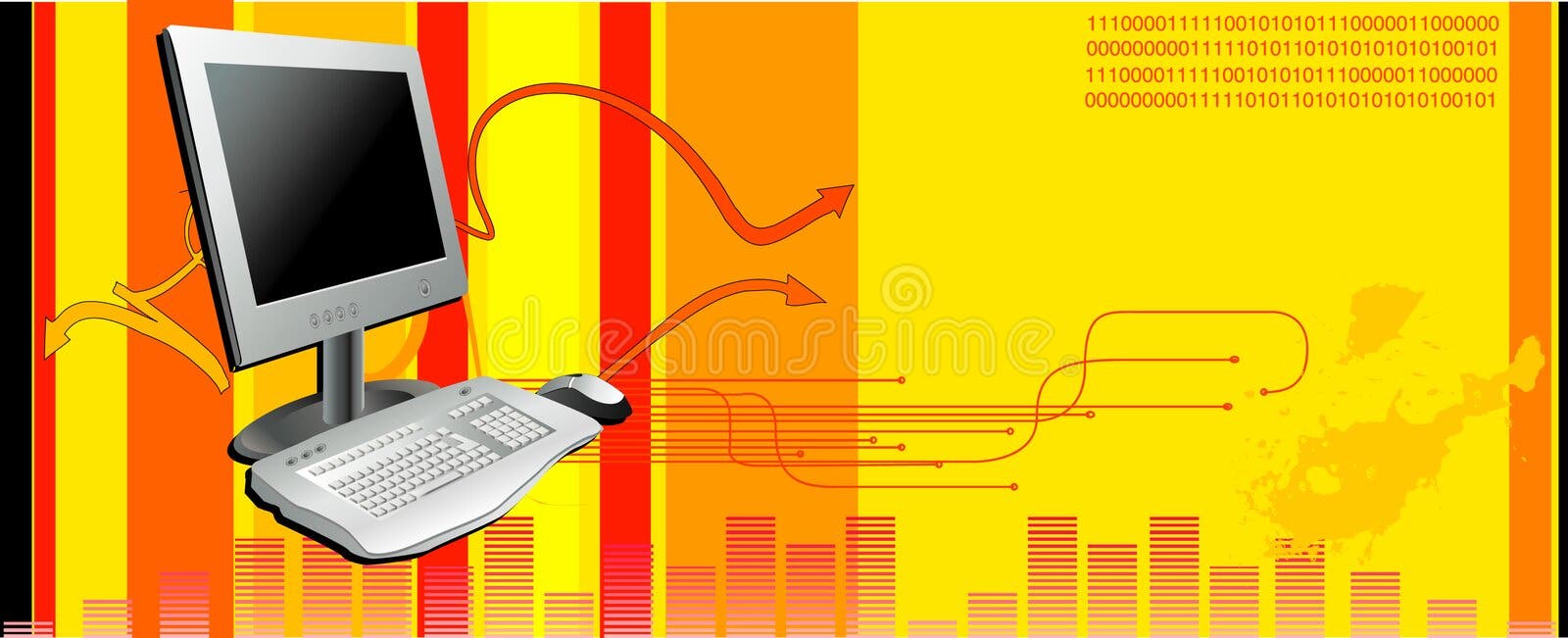 Technology computer stock vector. Illustration of global - 6487503