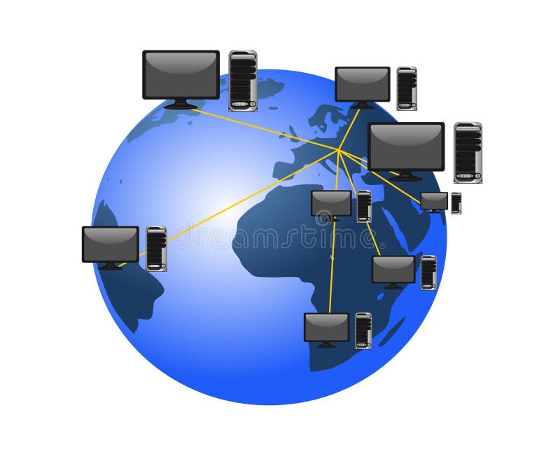 Computer vector stock vector. Illustration of equipment - 8071305