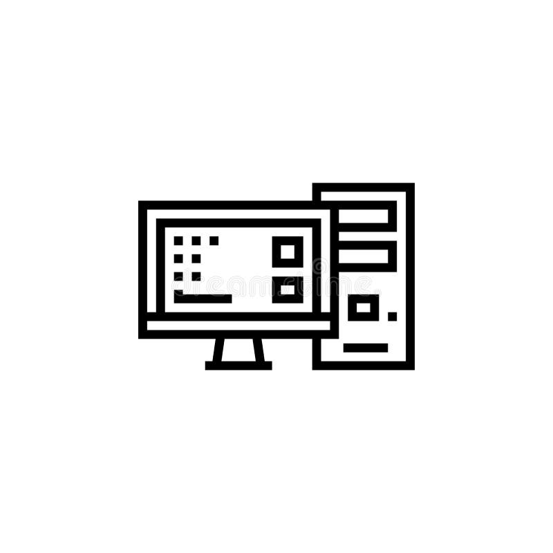 Computer Vector Icon. Computer Component Icon Outline Style. Perfect ...