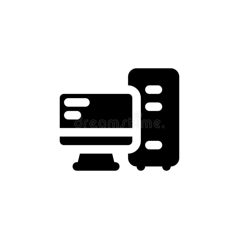 Computer Vector Icon. Computer Component Icon Solid Style. Perfect Use for Logo, Presentation ...