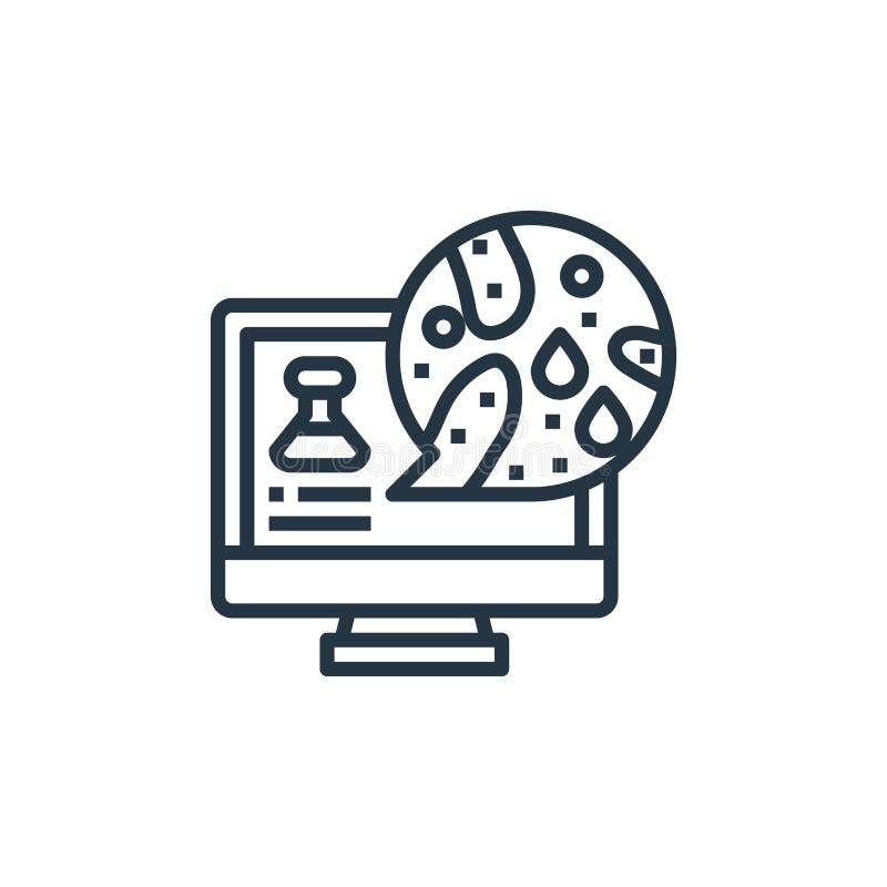 Computer Vector Icon. Computer Editable Stroke. Computer Linear Symbol ...