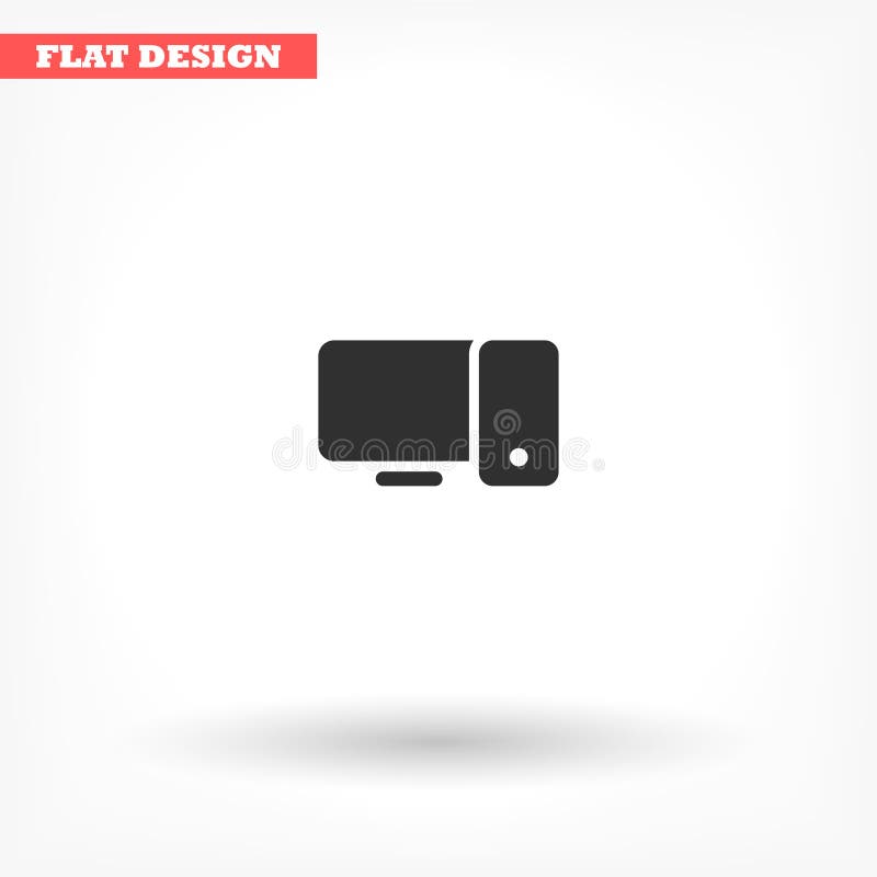 Computer Vector Icon , Lorem Ipsum Flat Design Stock Illustration ...