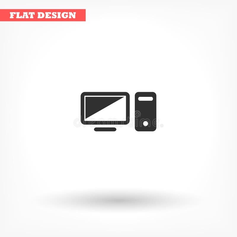 Computer Vector Icon , Lorem Ipsum Flat Design Stock Illustration ...
